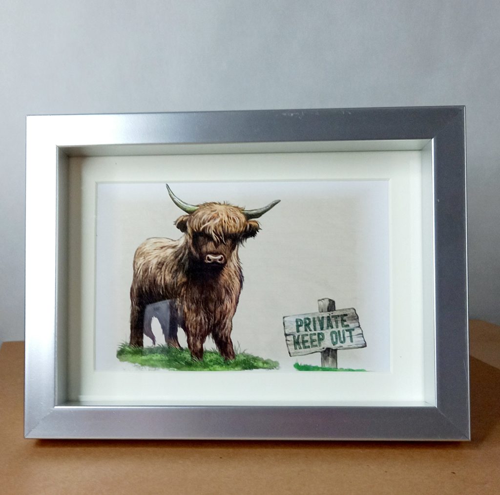 Highland cattle frame - My Craft Shop