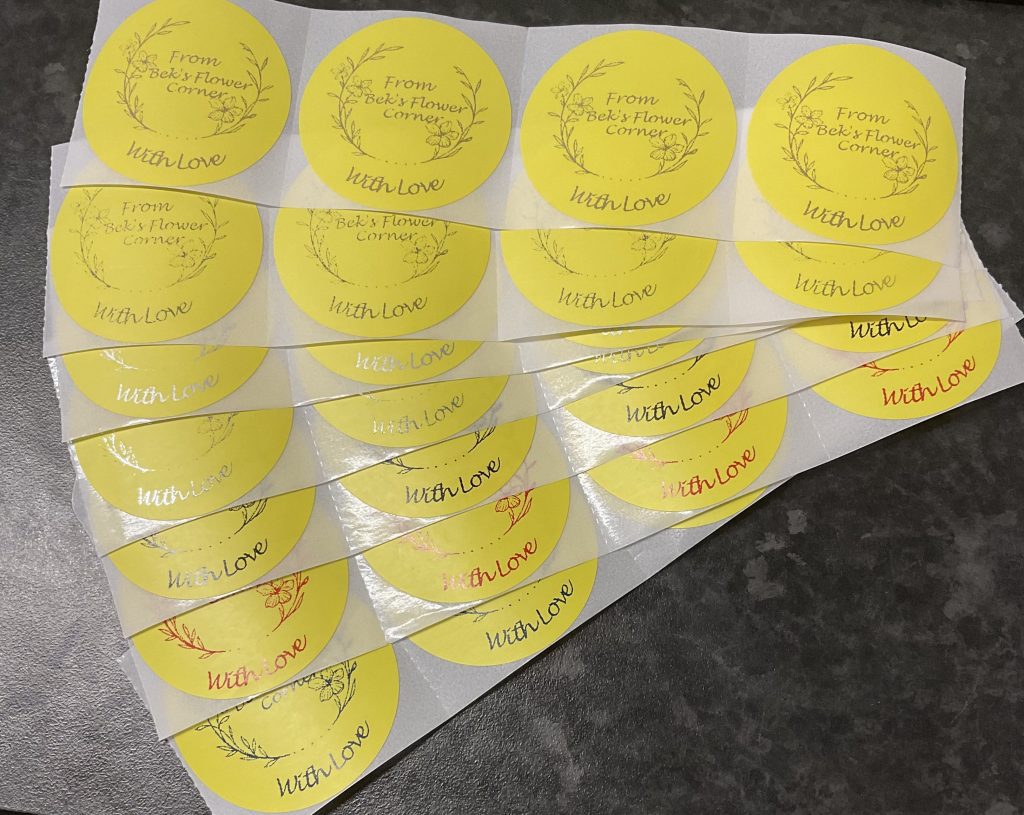 40 x 2” Yellow Circle Personalised Labels - My Craft Shop