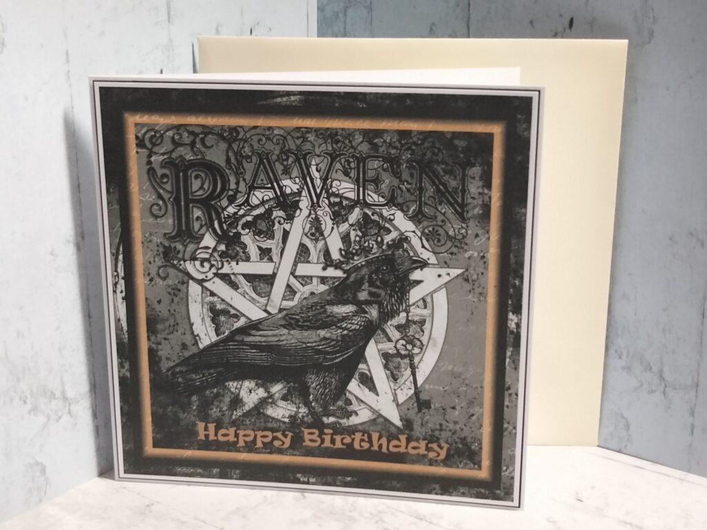 Raven (Black) Happy Birthday Card - My Craft Shop